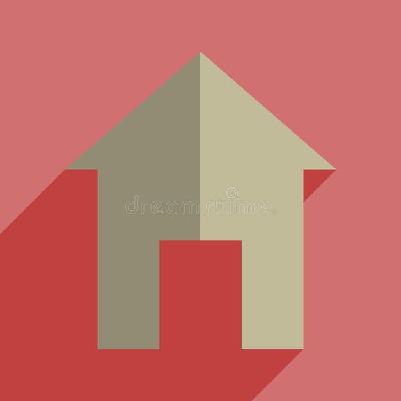 Flat Icons with Shadow of Home Stock Vector - Illustration of project ...