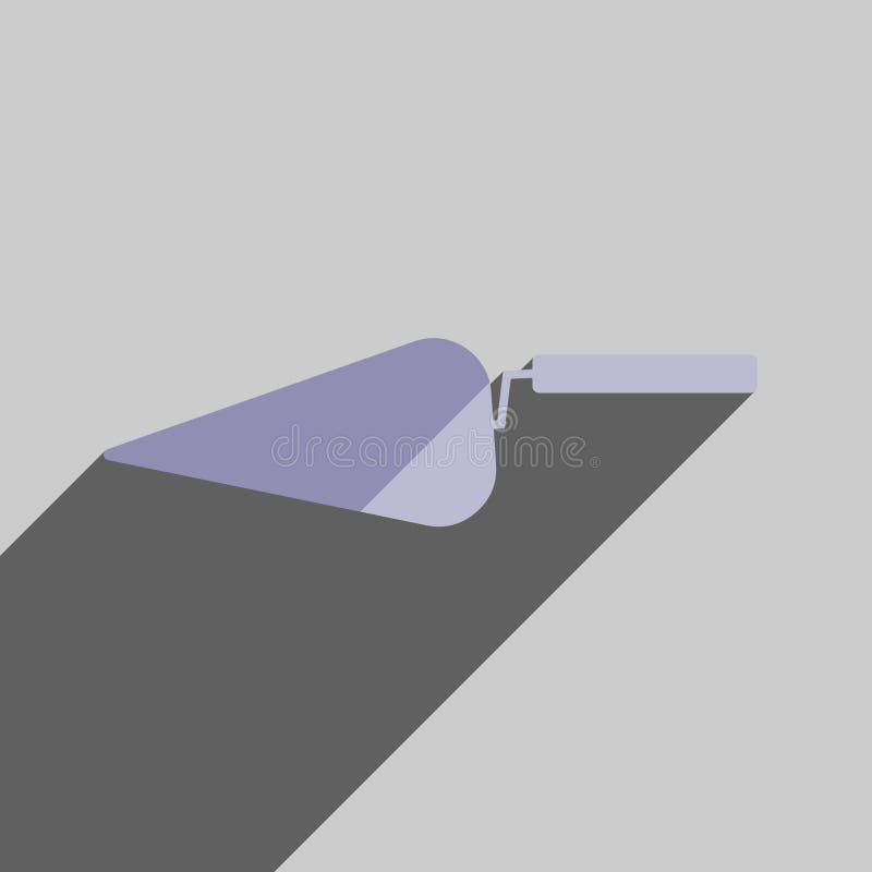 Flat Icons with Shadow of Trowel Stock Vector - Illustration of ...