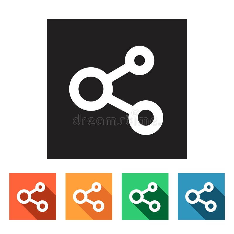 Flat Icons (share Sign, Social Media), Stock Illustration ...