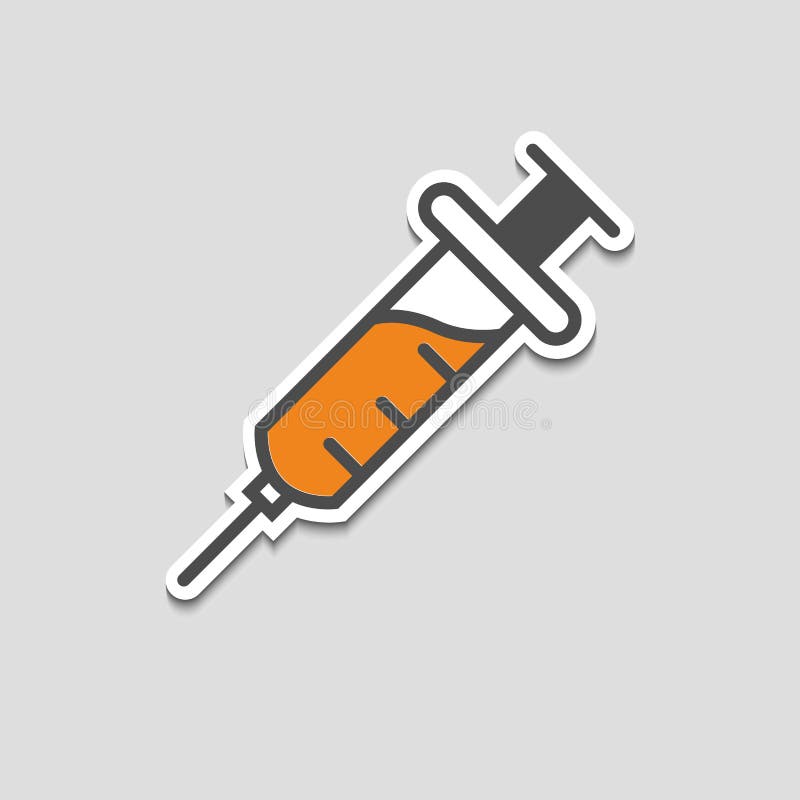 Flat Icons for Syringe,Sticker,vector Illustrations Stock Vector ...