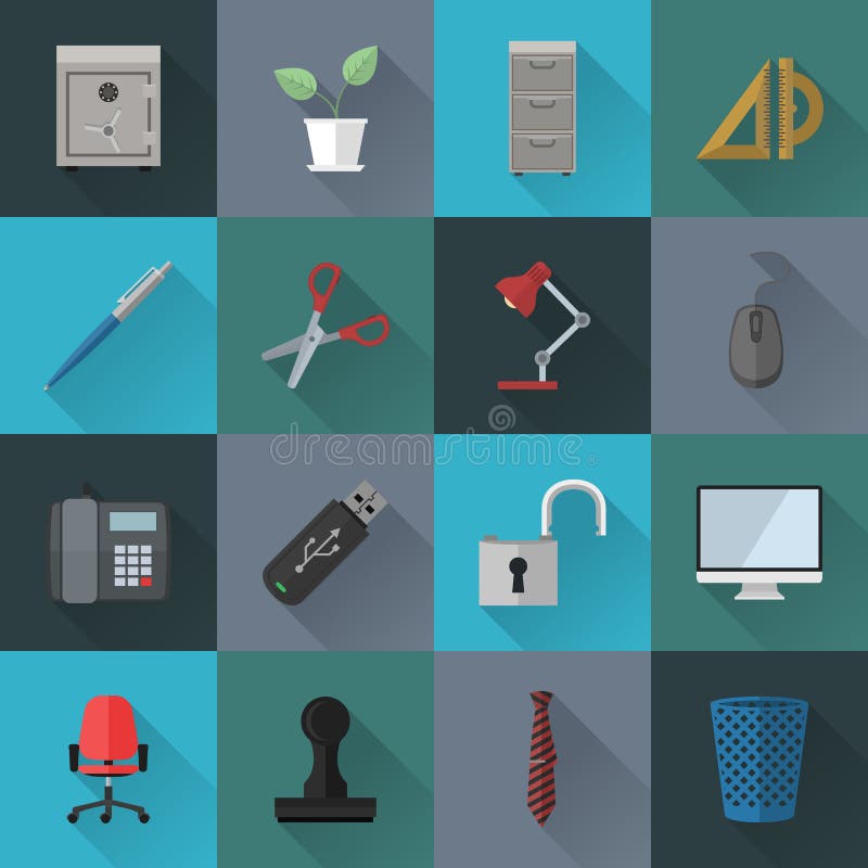 Flat icons stock vector. Illustration of concept, light - 98949878