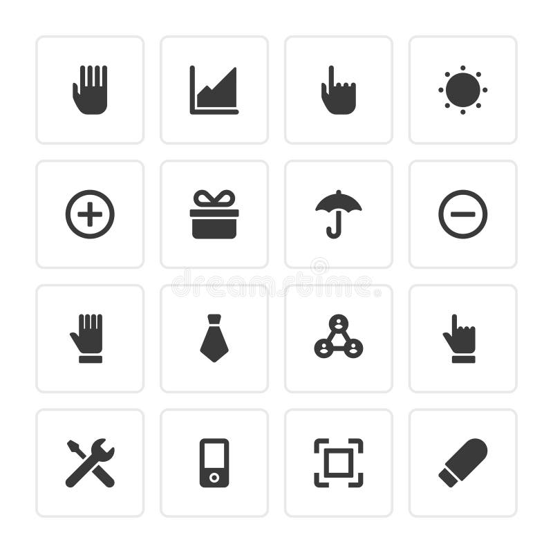 Flat Icons Vector Set And Long Shadow Effect For Stock Vector Illustration Of Application
