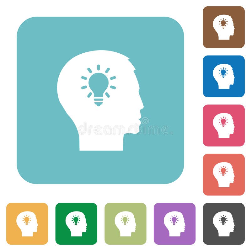 Flat Idea for Concept Design. Lightbulb Icon. Idea, Solution, Business ...