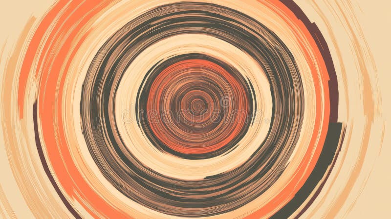 Flat Illustration of Abstract Tree Rings with Concentric Circles Stock ...