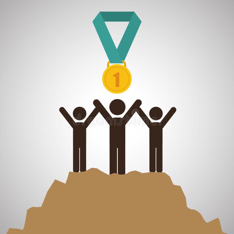 Flat Illustration about Achievement Design Stock Vector - Illustration ...