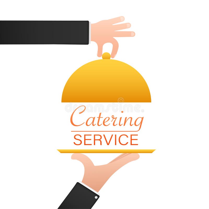 Flat Illustration Catering Service on White Background. Vector Icon ...