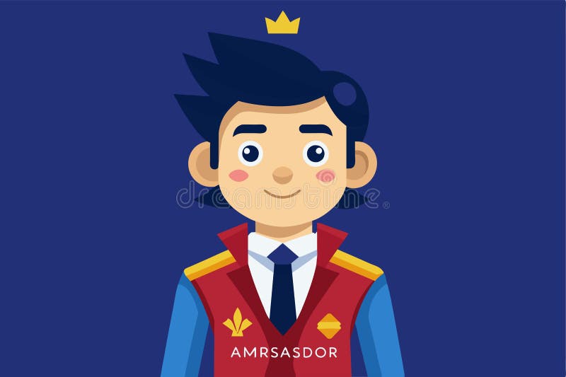 A Flat Illustration of a Customizable Ambassador Character in a Suit ...