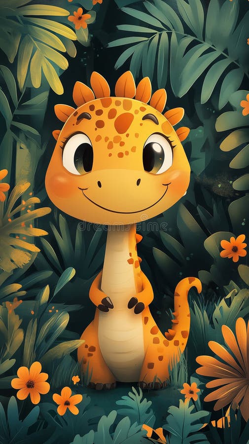 Flat Illustration of Dinosaur Character Mascot, Dragon, Banner with ...