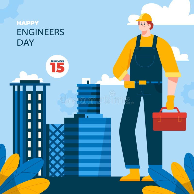 Flat Illustration for Engineers Day Vector Illustration Stock Vector ...