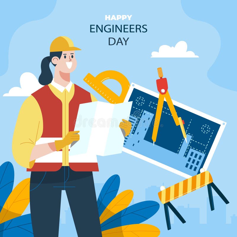 Flat Illustration for Engineers Day Vector Illustration Stock Vector ...