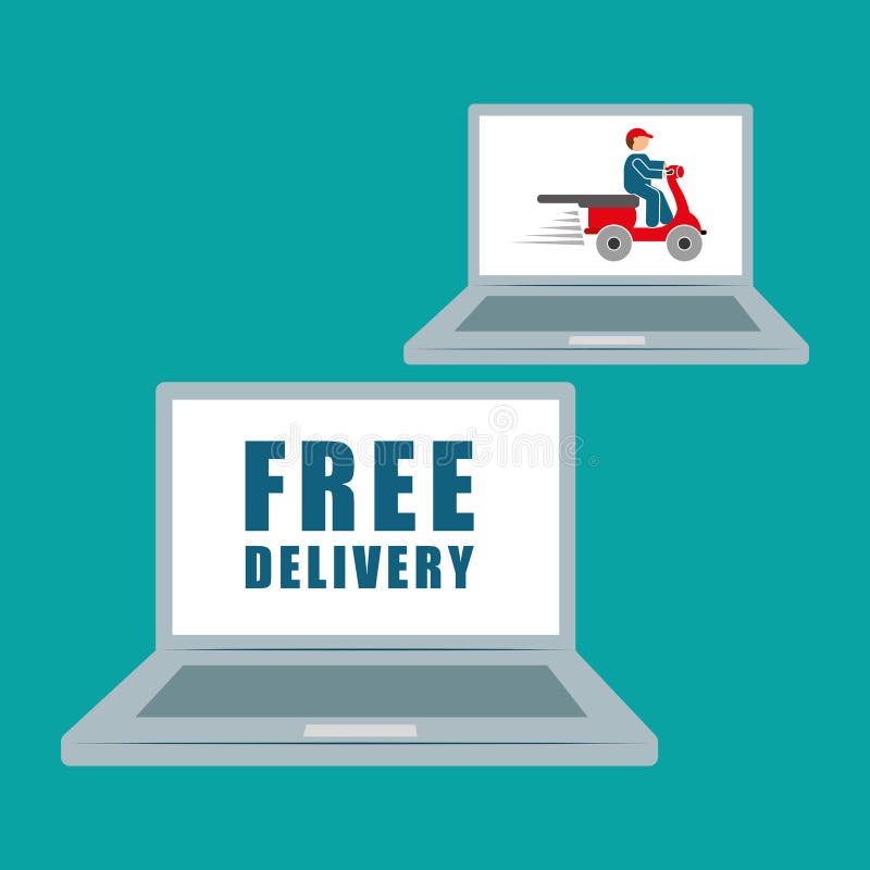 Flat Illustration of Free Delivery Design , Editable Vector Stock ...