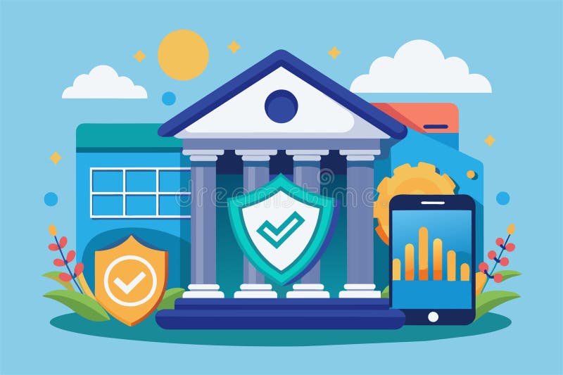 A Flat Illustration Highlights the Need for Mobile Banking Security ...