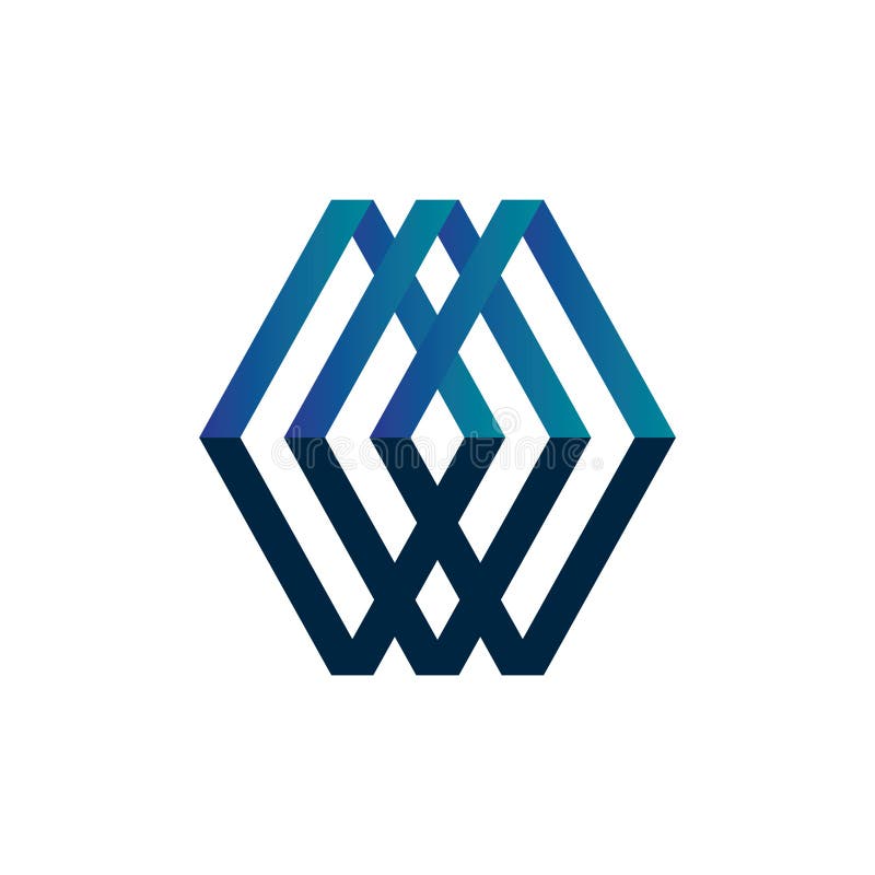 Flat Illustration Icon of Blue Dynamic Logo Stock Vector - Illustration ...