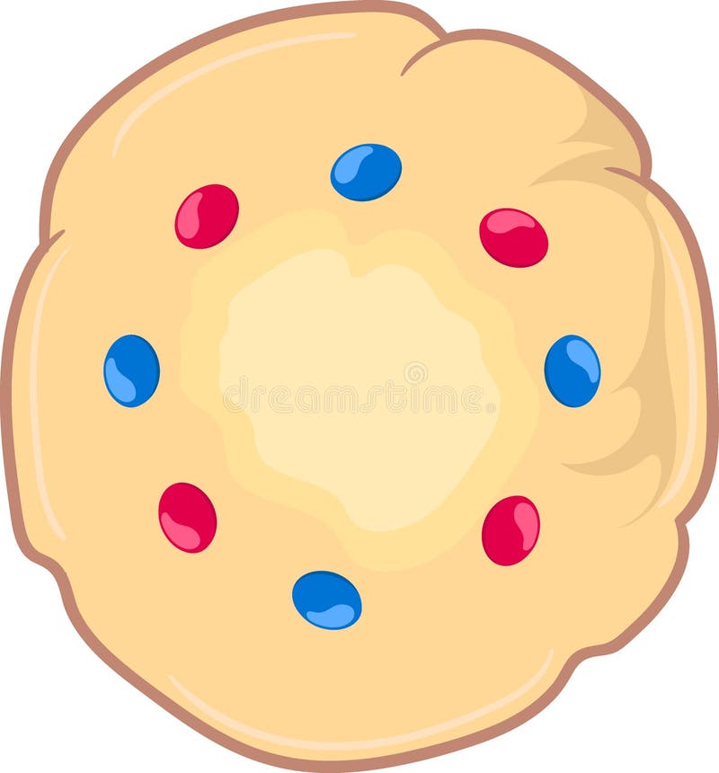 Flat Illustration of Icon Symbol, Snack Cake with Sweet Candy Sprinkles Stock Vector ...
