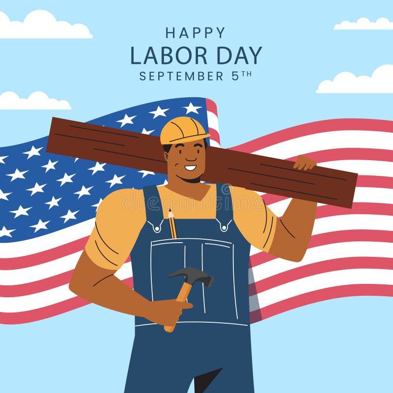 Flat Illustration for Labor Day Celebration Vector Illustration. Stock ...