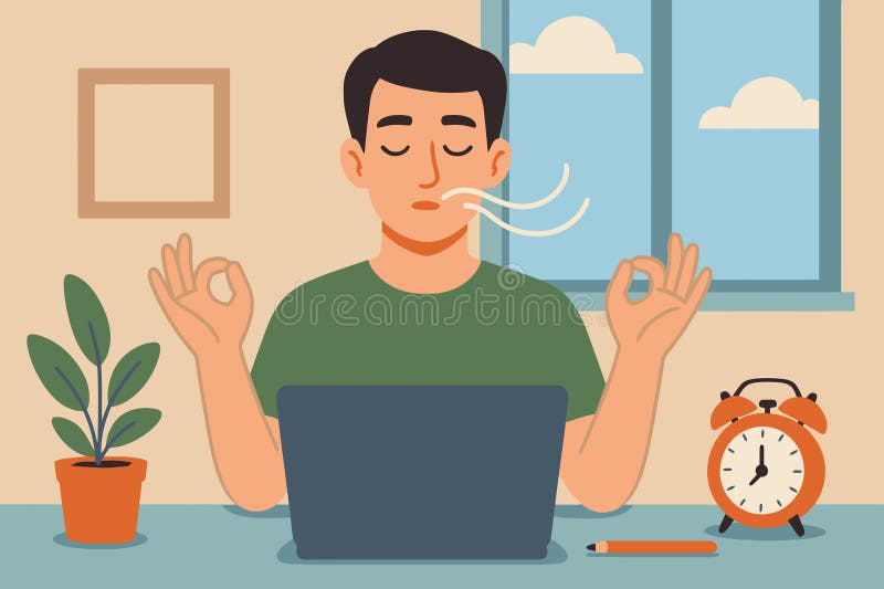 Short Work Breaks Improve Focus and Productivity Stock Illustration ...