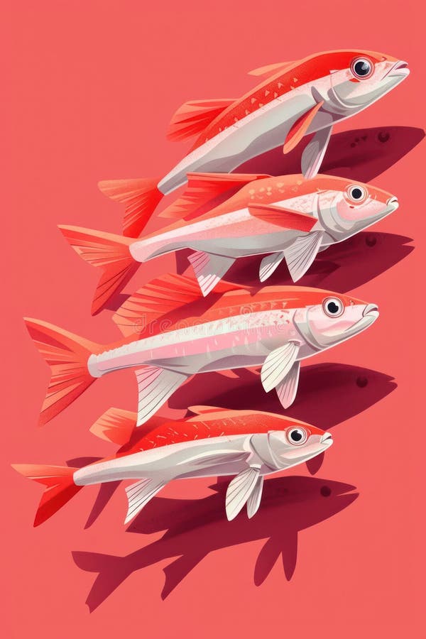 Flat Illustration of Milkfish with Calming Colors Stock Illustration ...