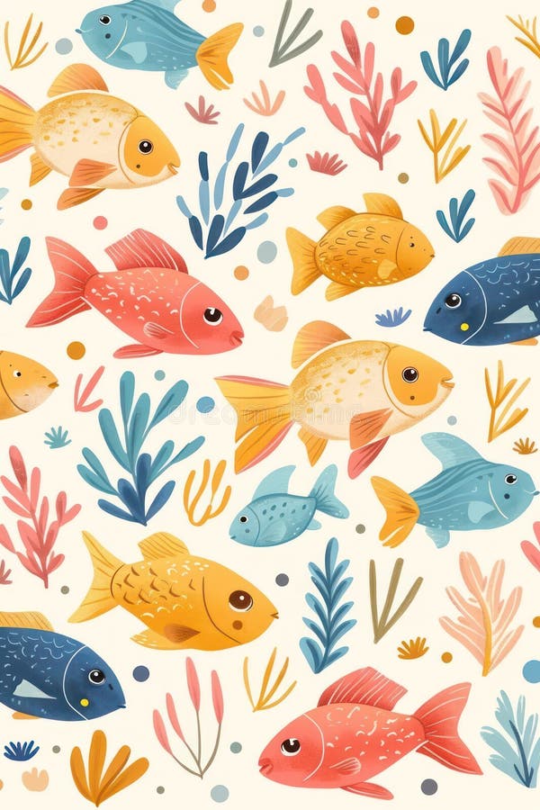 Flat Illustration of Molly Fish with Calming Colors Stock Illustration ...