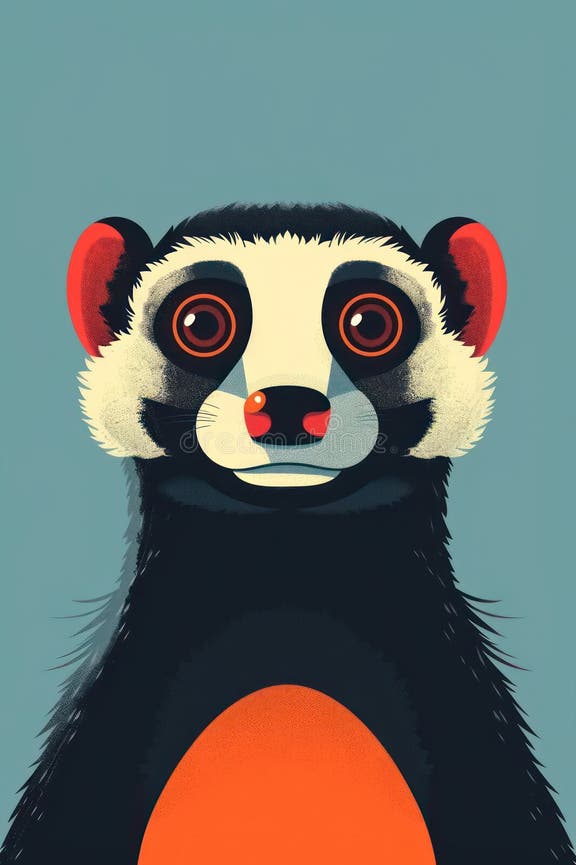 Flat Illustration of Mongoose with Calming Colors Stock Illustration ...