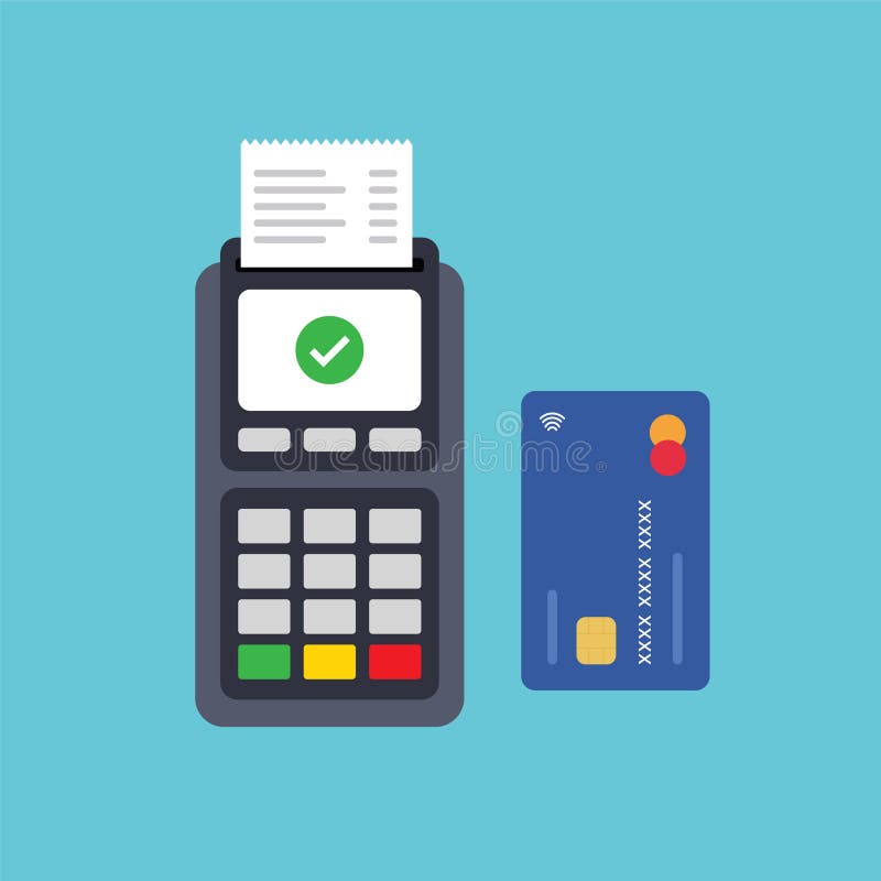Pos Machine Payment - Card Payment - Vector Stock Vector - Illustration ...