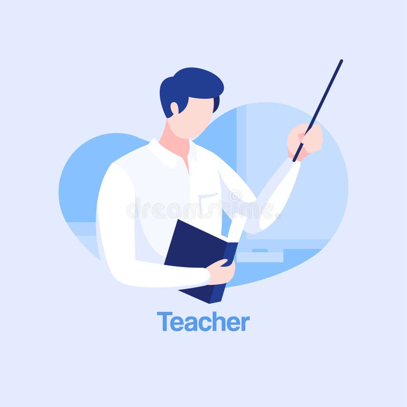 A Teacher Who Renders Great Service To the Community Stock Vector ...