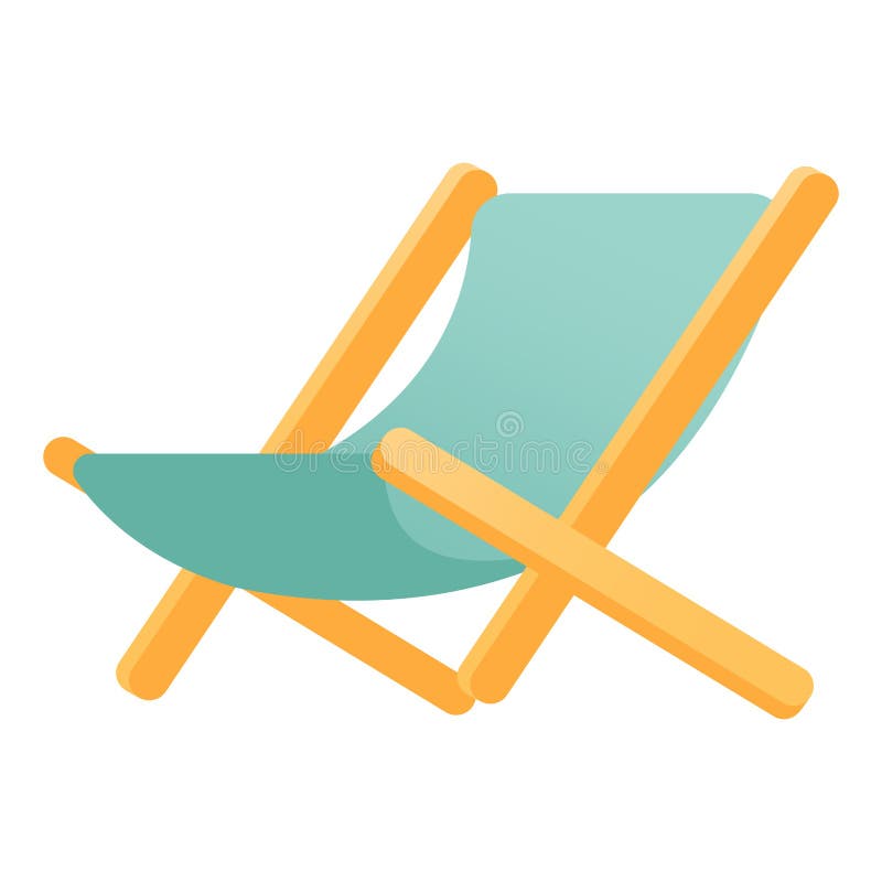 Flat Illustration of Sun Bed for Sunbathing on the Beach. Stock Vector ...