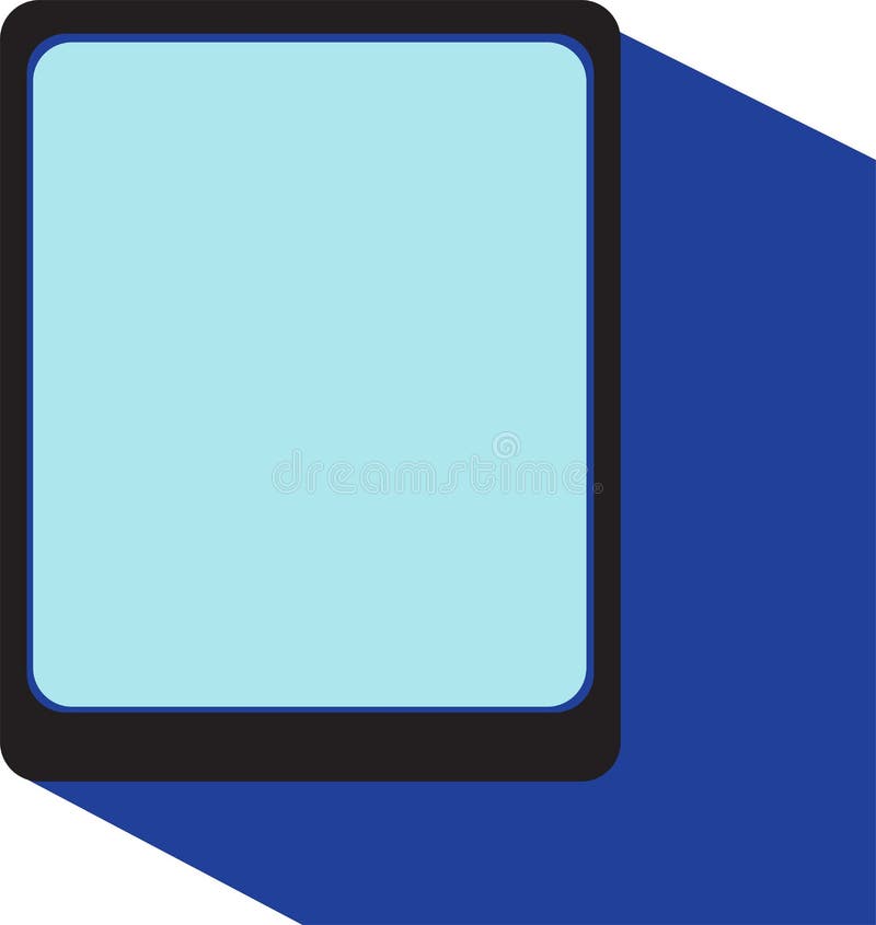 Vector Computer Tablet with Shadow. Flat Style. Stock Vector ...