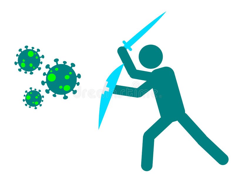 Illustration Vector Graphic of Human Fight Virus Good for Public ...