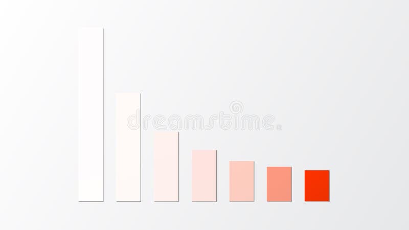 Red Gradient Down Trend Bar Chart Stock Vector - Illustration of ...