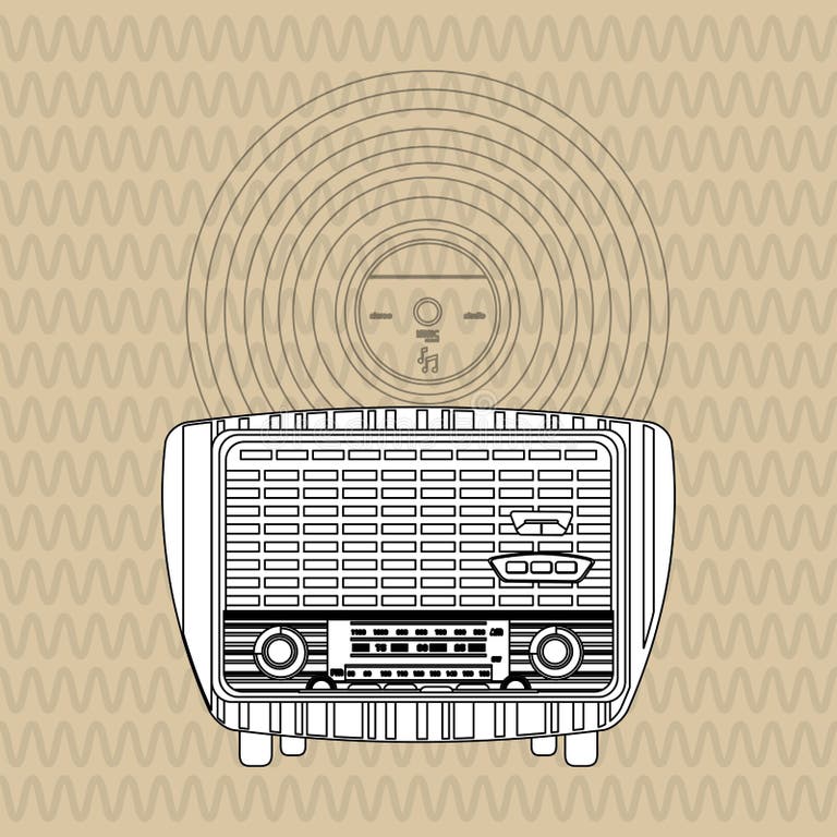 Flat Illustration about Vintage Technology Design Stock Vector ...