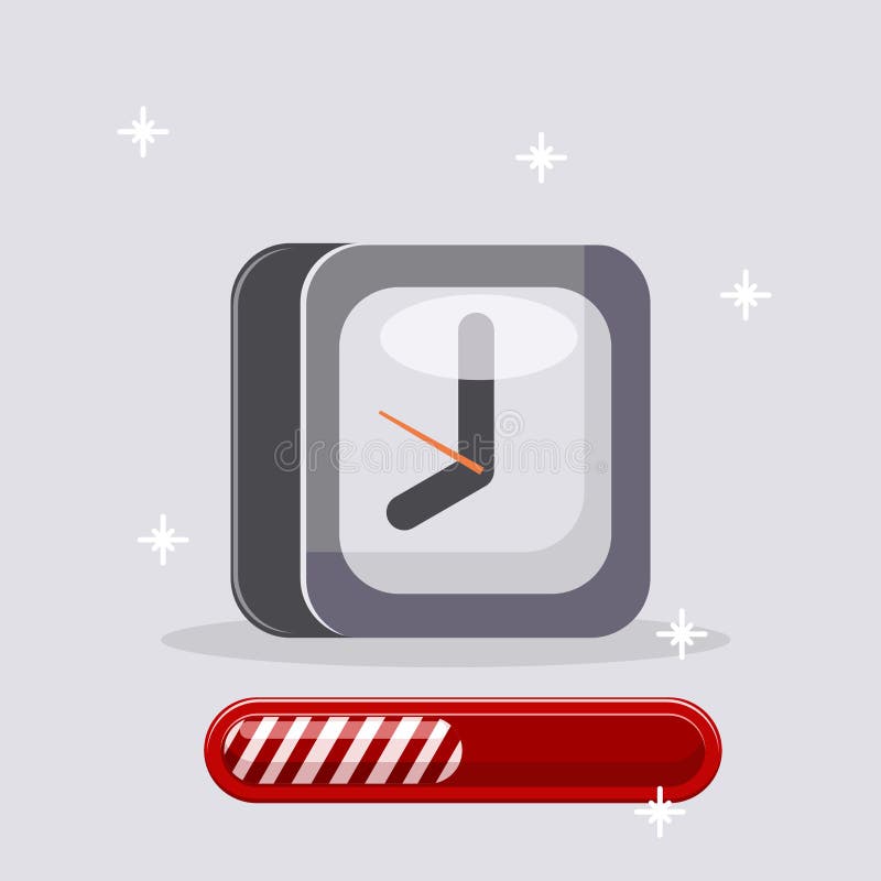 Flat Illustration Waiting for Christmas Day, Christmas Loading Stock ...