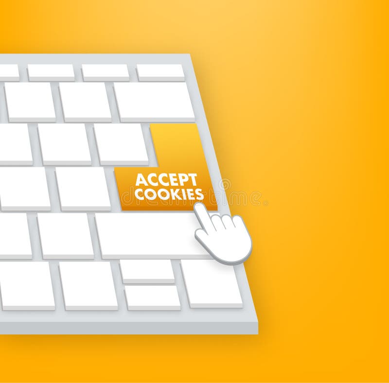 Accept Cookies, Text. Protection of Personal Information Cookie Mascot ...