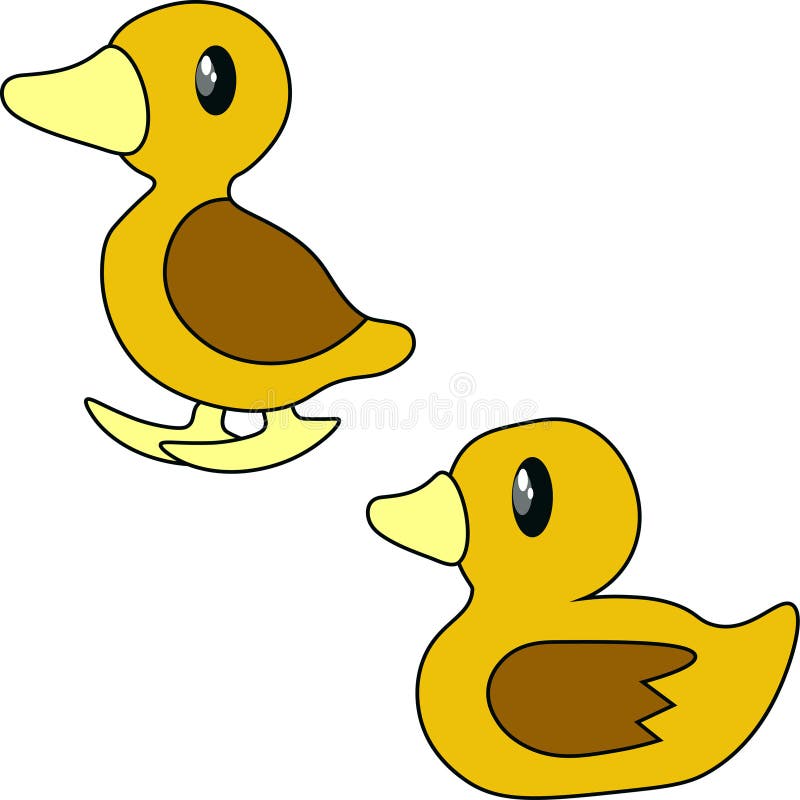 Flat Image of a Duck from the Side Vector Stock Vector - Illustration ...