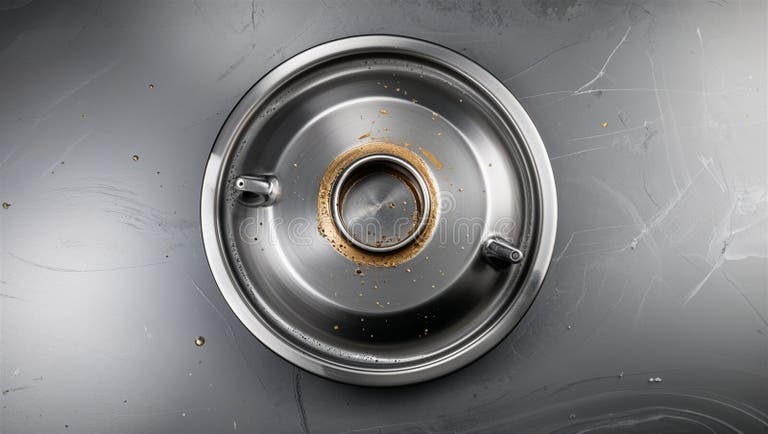 Flat Image of Kettle Base Plate Surface with Heating Ring and Scalding ...