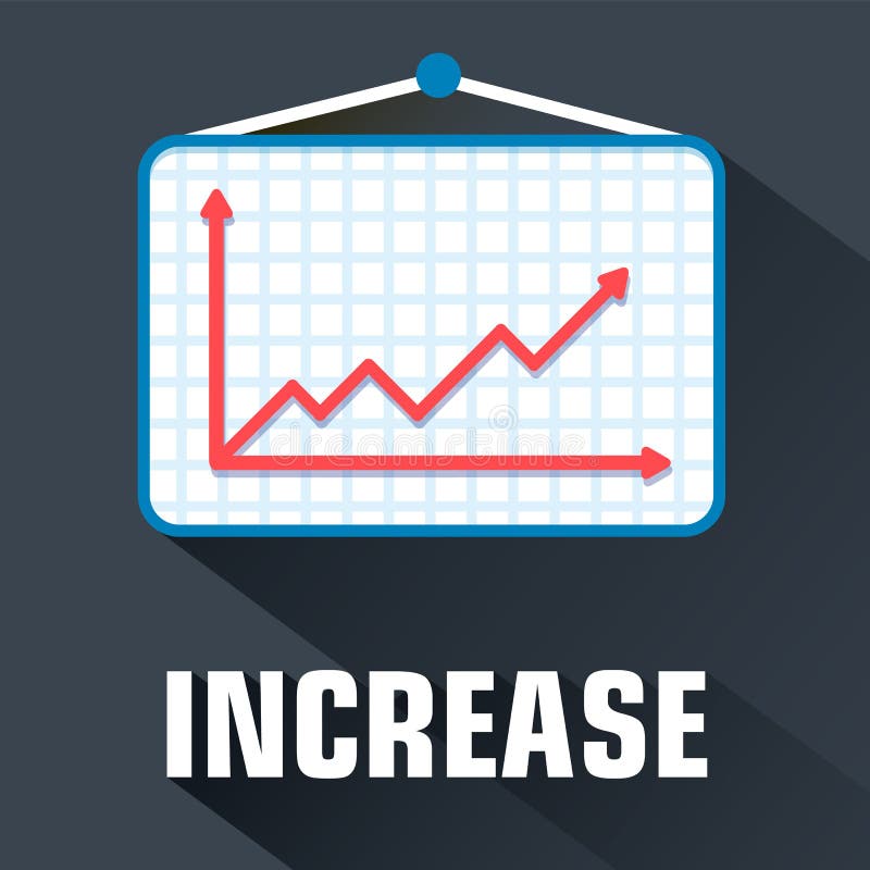 Flat Increase Background Concept. Vector Illustration Design Stock ...