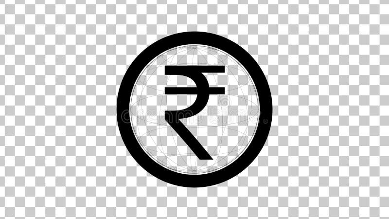 Flat Indian Rupee Logo Isolated on Transparent Background. Stock Vector ...