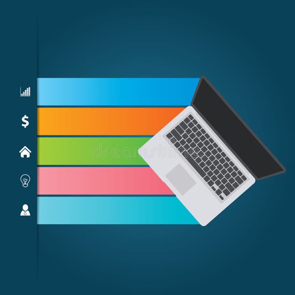 Flat Infographics Template and Web Elements Business, Computer ...