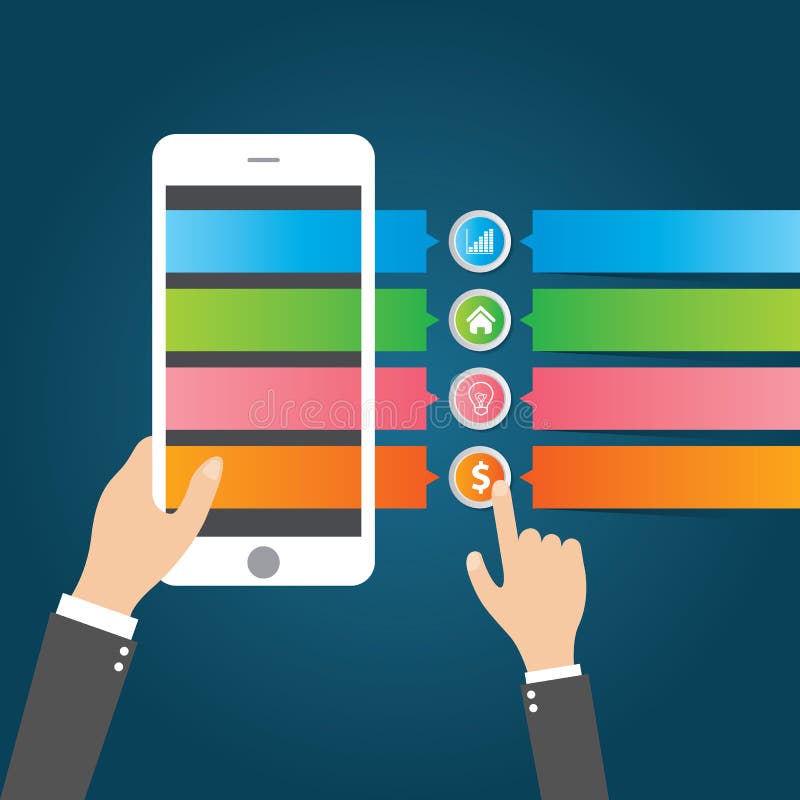 Flat Infographics Template and Web Elements Business, Computer ...