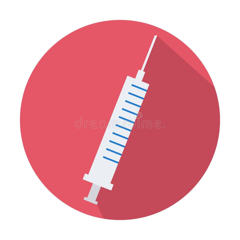 Flat Injection Icon Vector Illustration on Color Background Stock ...