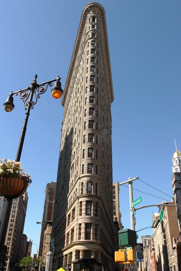 Flat Iron building facade editorial stock image. Image of intersection ...