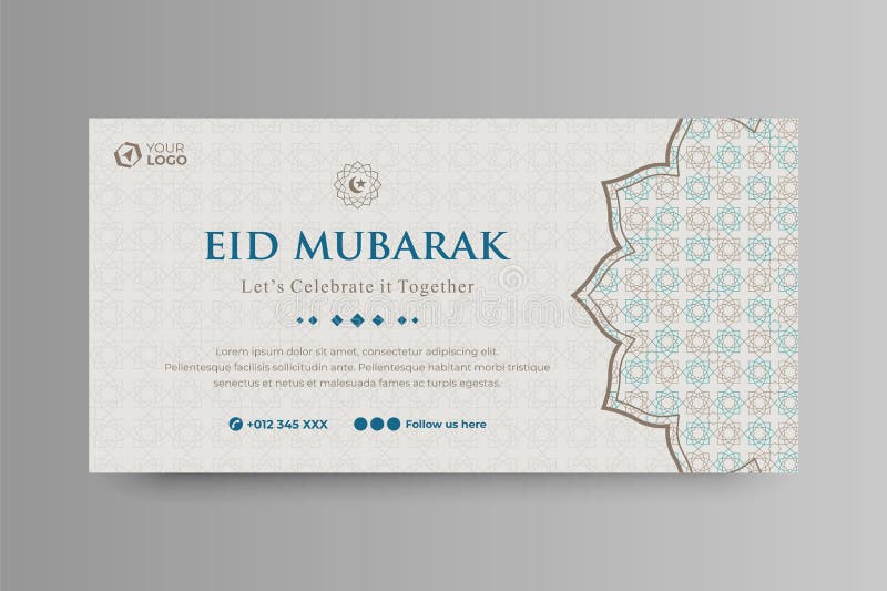 Modern Islamic Banner stock vector. Illustration of greetings - 237677862