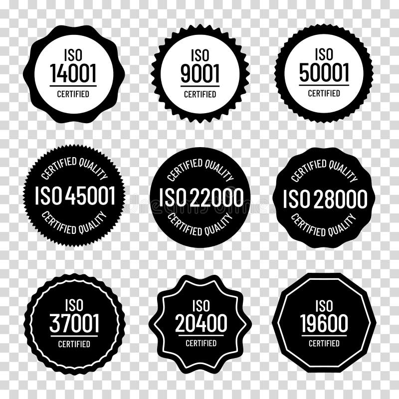 Flat Iso Label Button Icon Set - Different Vector Illustrations ...