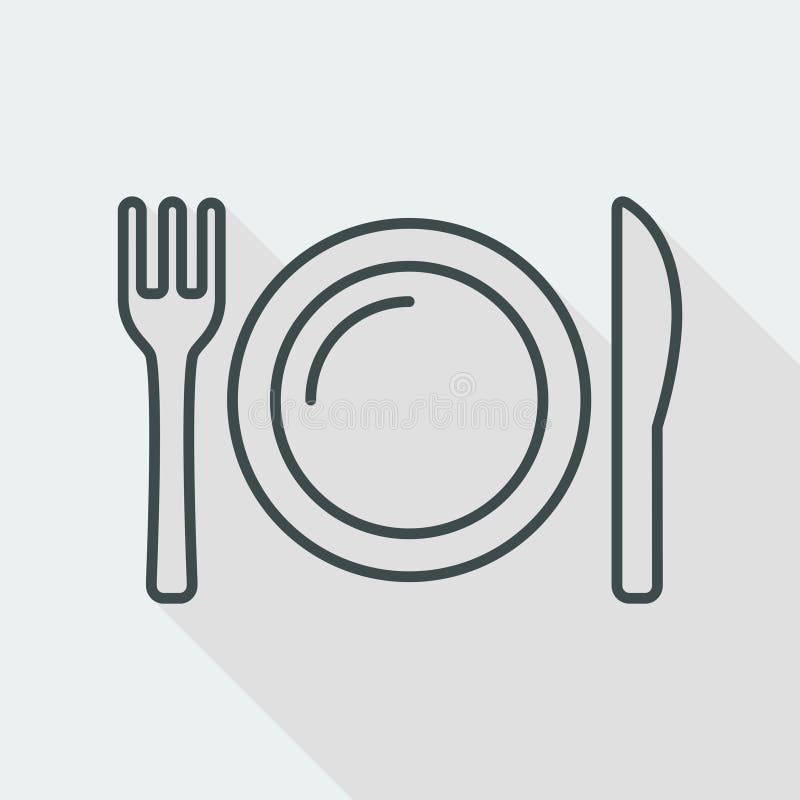 Eatery icon - Thin series stock vector. Illustration of breakfast ...