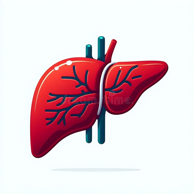 Isolated Liver Illustration – Flat Style Isolated on White Background ...