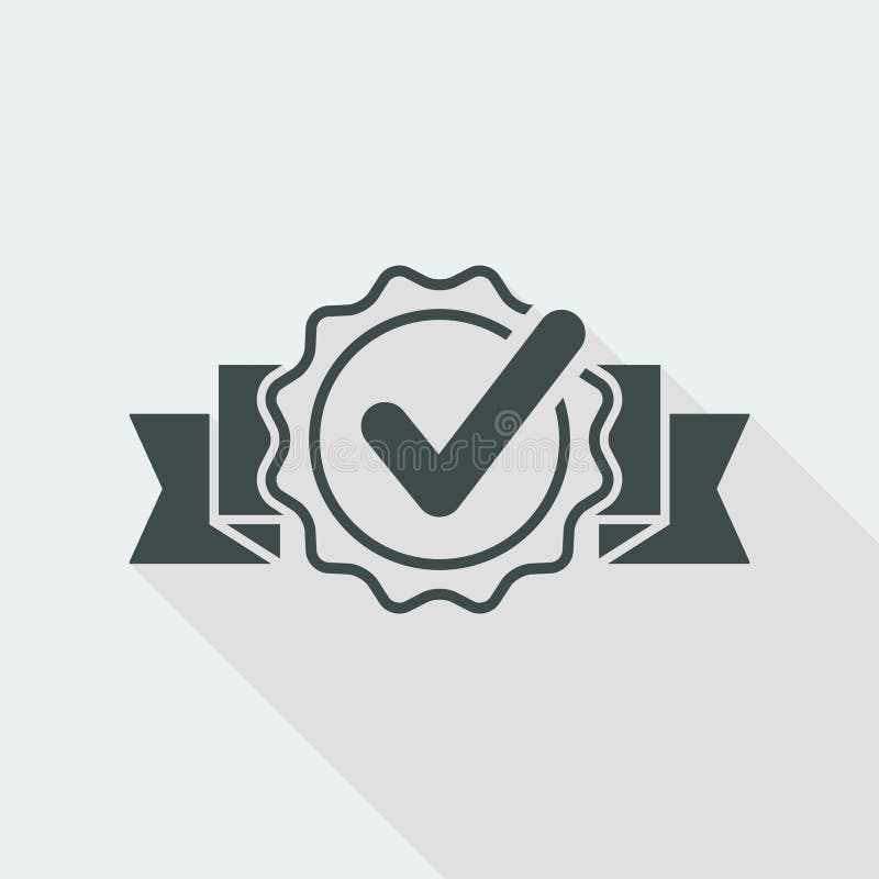 Approval Check - Vector Flat Minimal Icon Stock Vector - Illustration ...