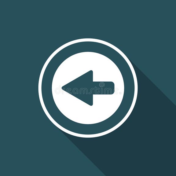 Back Button - Vector Flat Minimal Icon Stock Vector - Illustration of device, pushbutton: 118522608