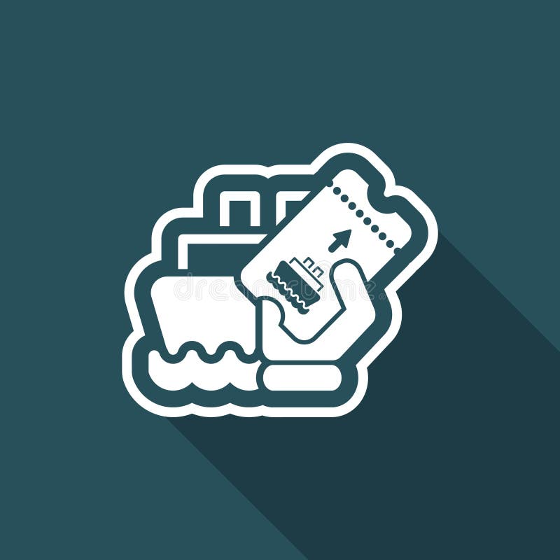 Boat ticket stock vector. Illustration of silhouette - 117818544