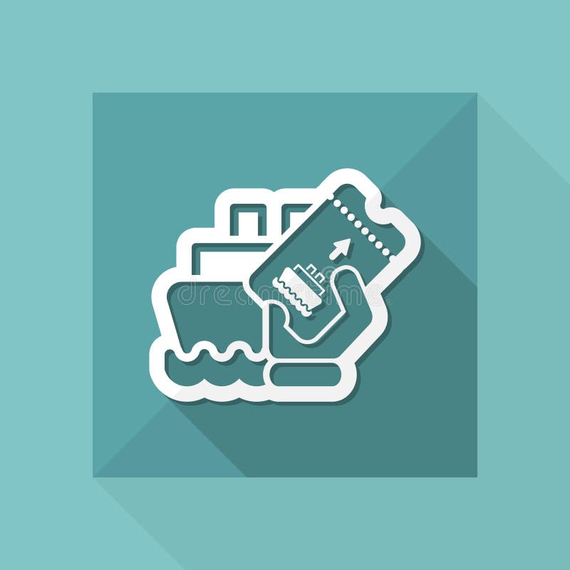 Boat ticket stock vector. Illustration of destination - 119146890