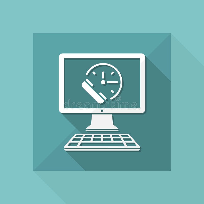 Call for Appointment - Online Services - Vector Flat Icon Stock Vector ...