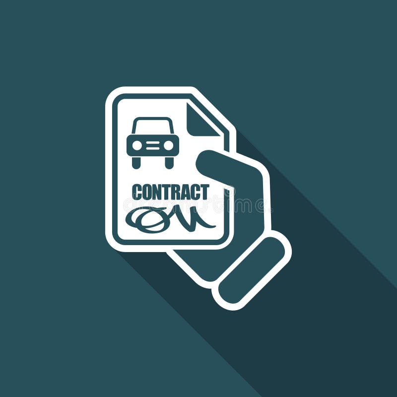 Car contract icon stock vector. Illustration of icon - 118517745